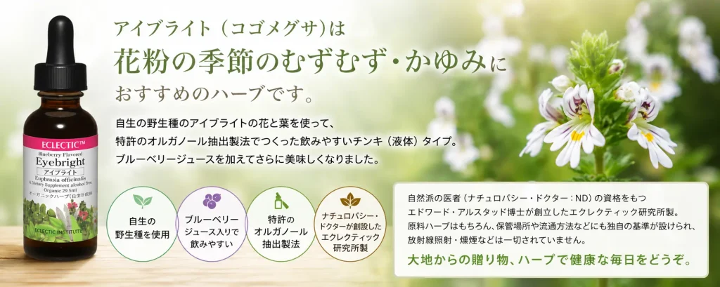 アイブライト（Eyebright）とは？目や鼻の不快感をサポートする伝統ハーブを分かりやすく解説 | eサプリ東京の店長ブログ